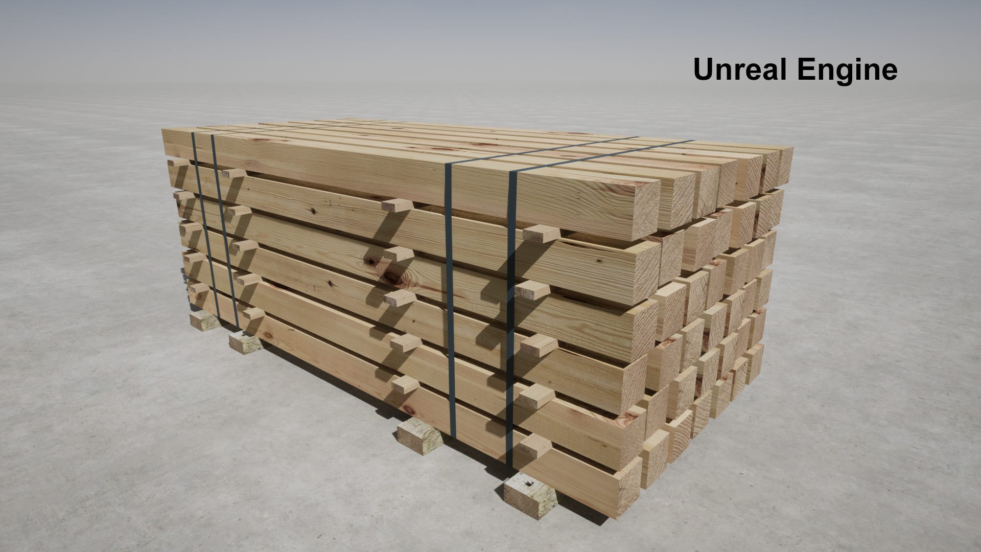 3D Stack Of Wooden Beams PBR Model - TurboSquid 2184424