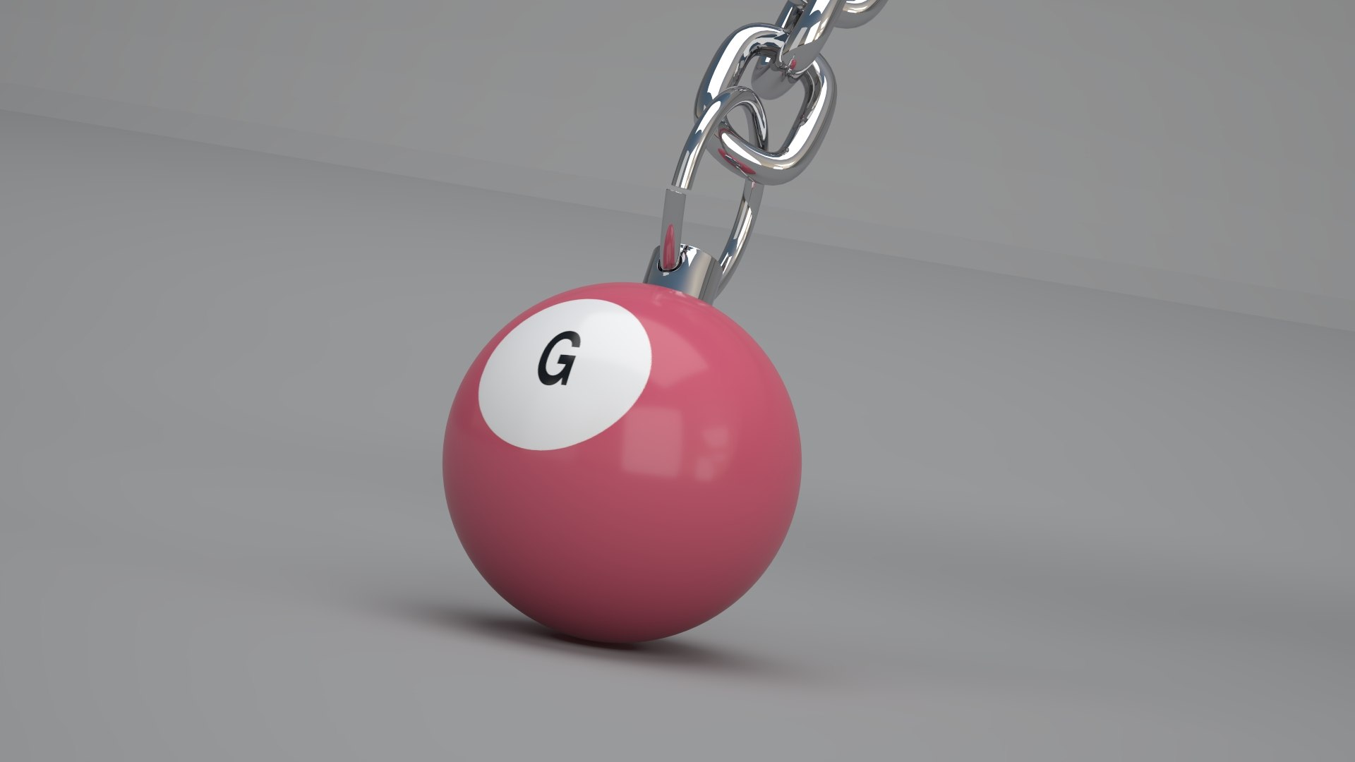 3D G Snooker Ball With Keychain - TurboSquid 2414671