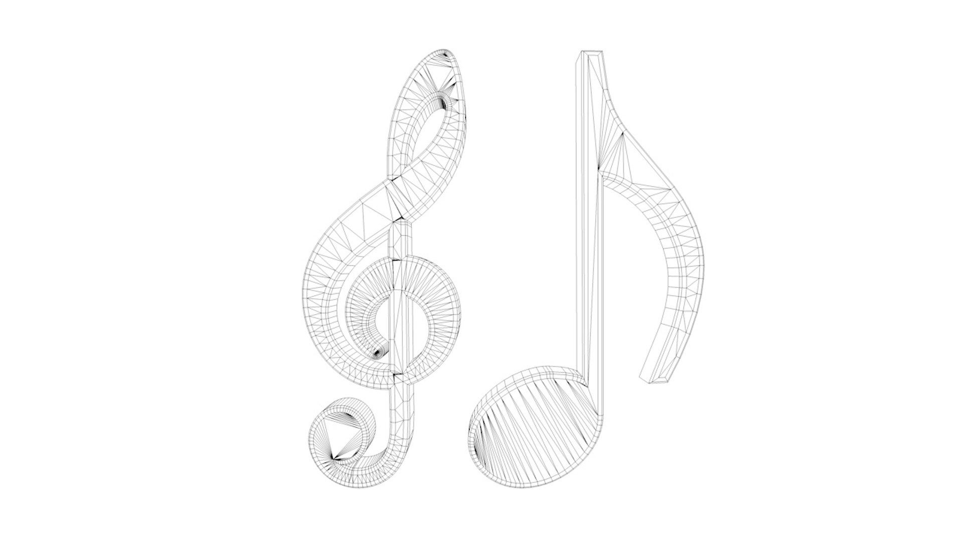3d Model Musical Notes