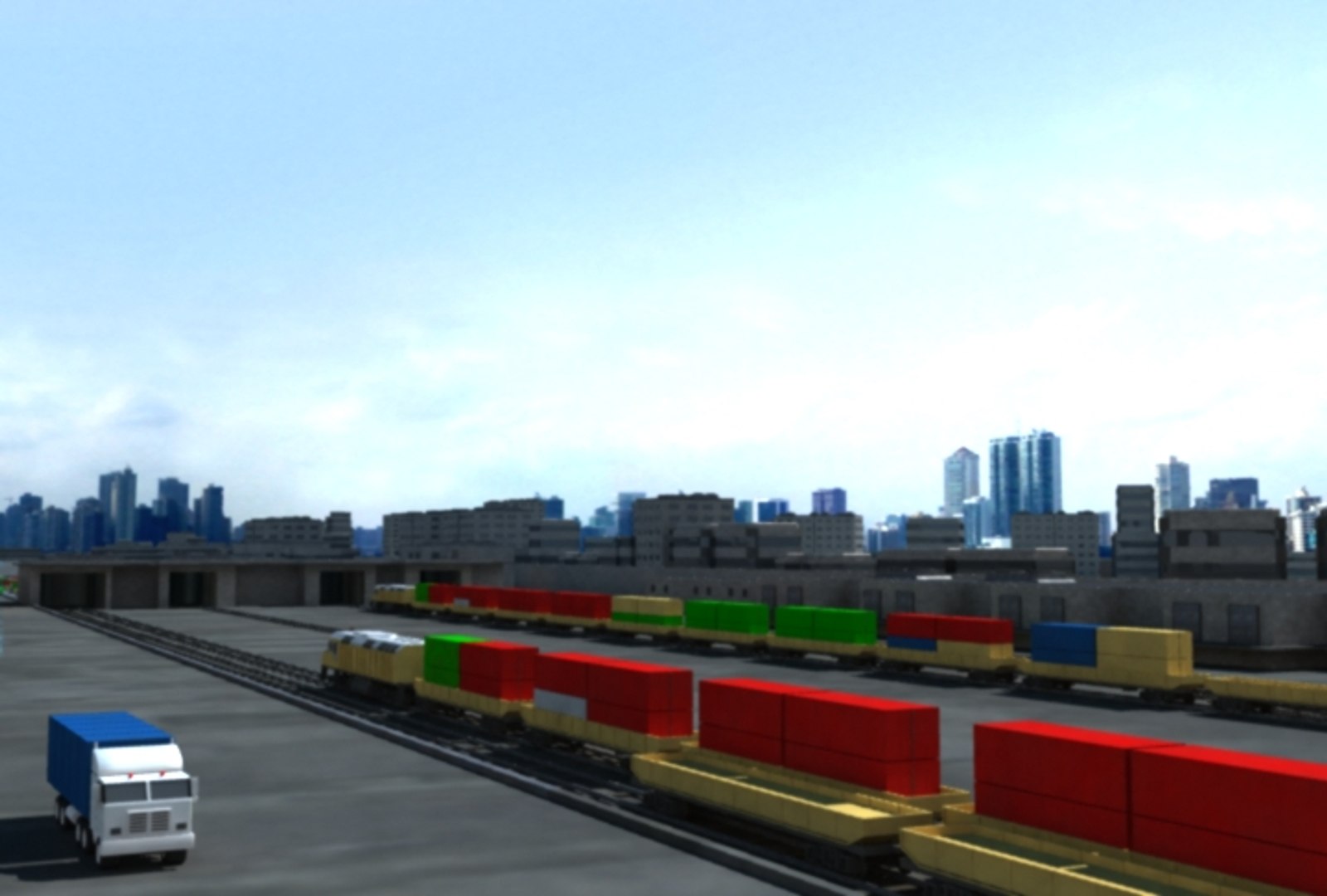 3d Shipping Port Model