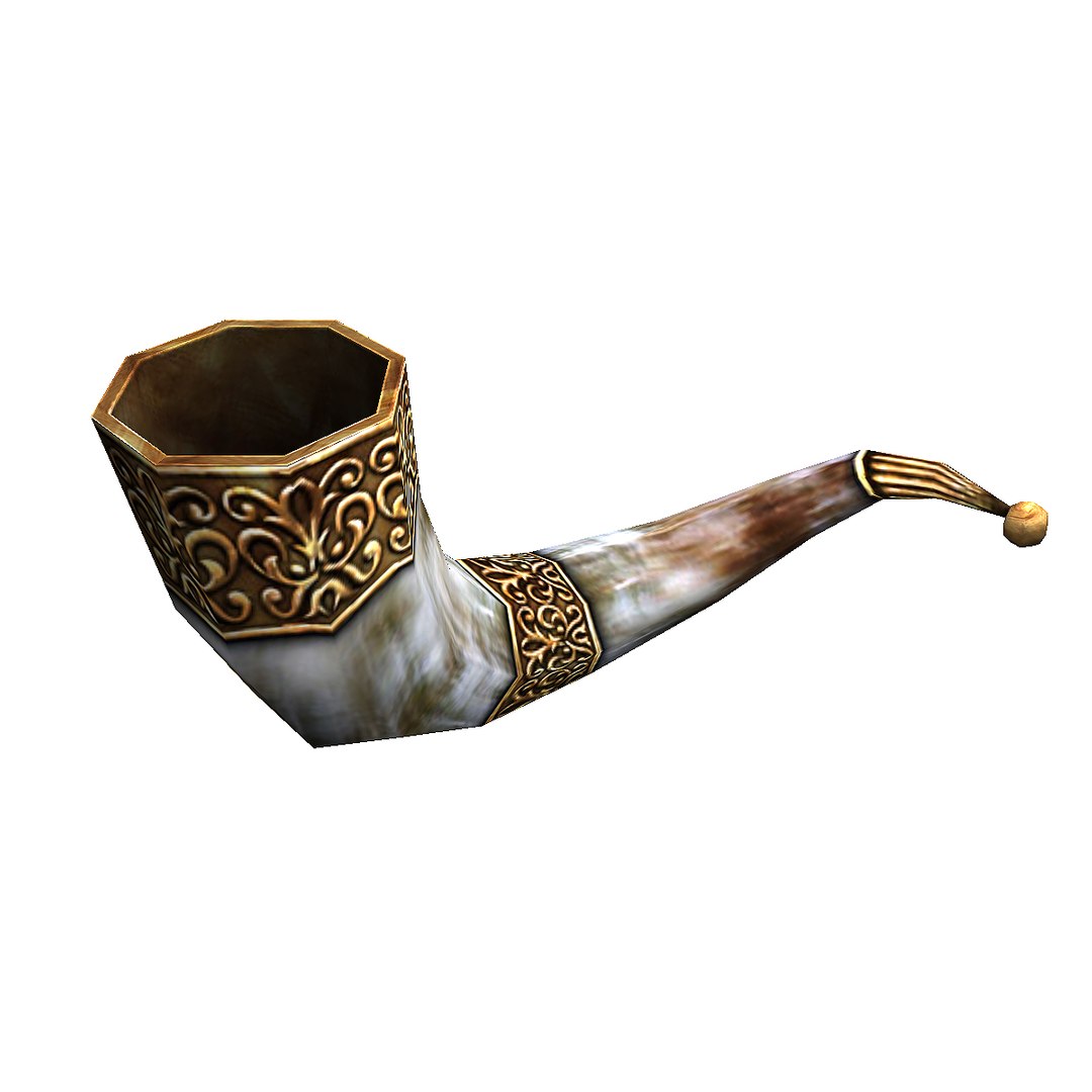 3d Horn Powderhorn Model
