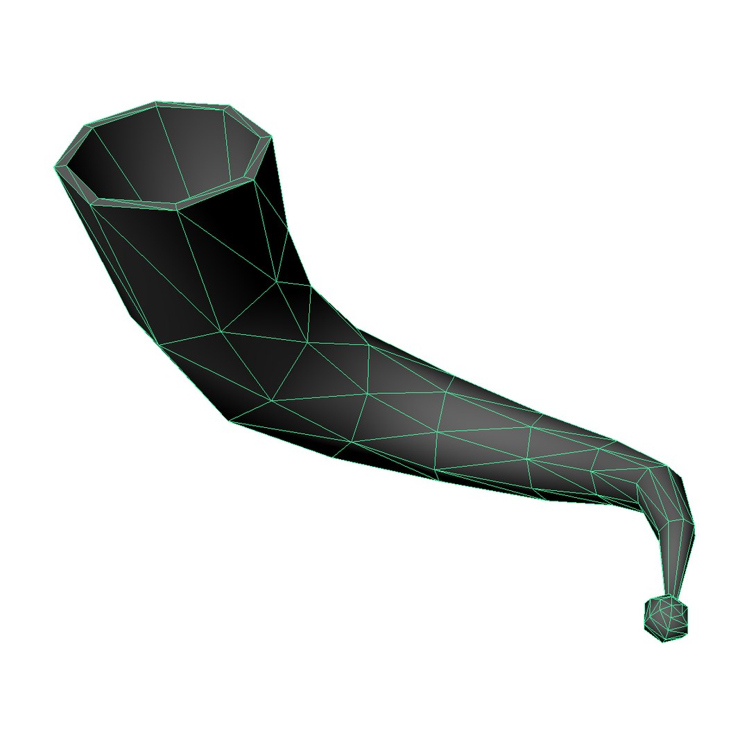 3d Horn Powderhorn Model