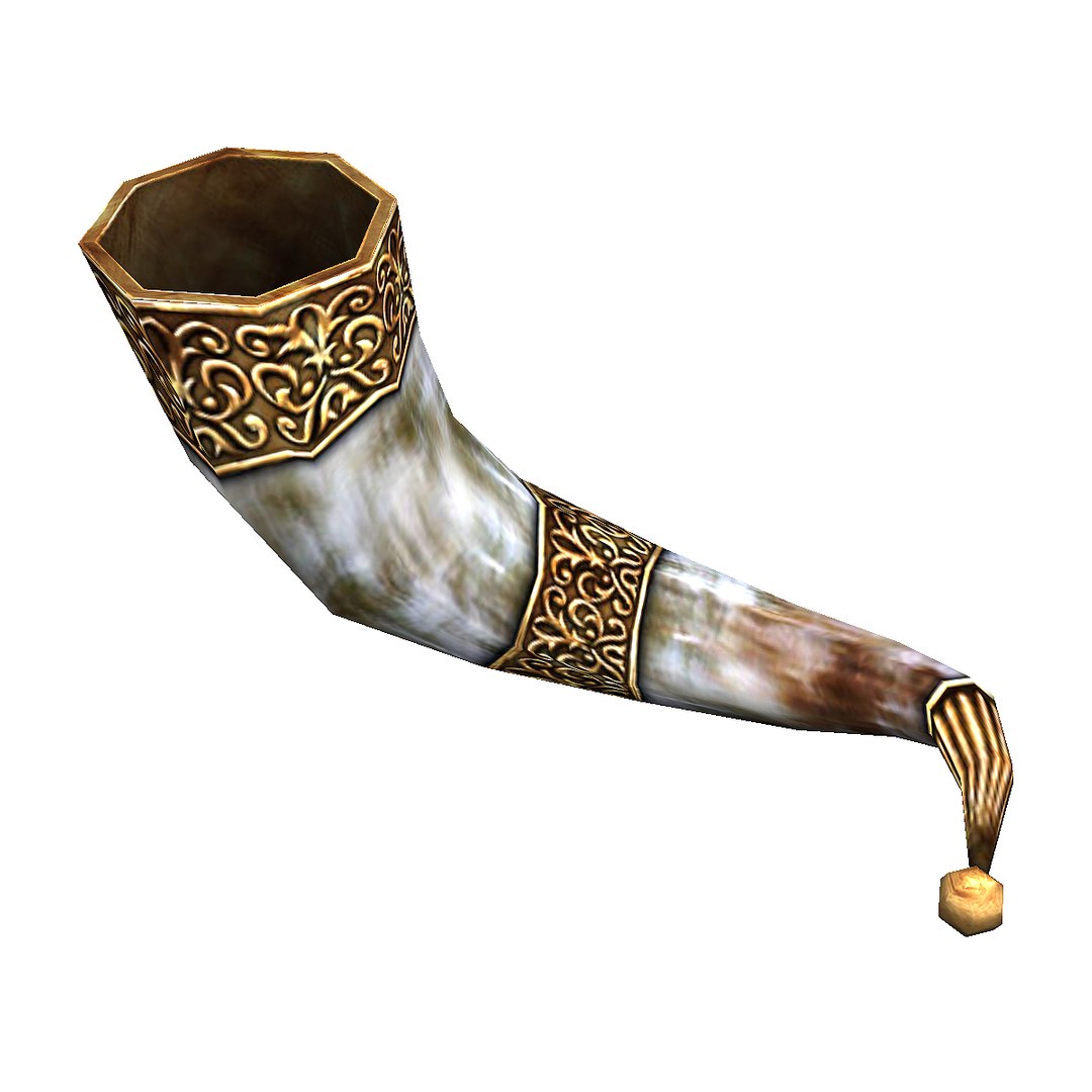 3d Horn Powderhorn Model
