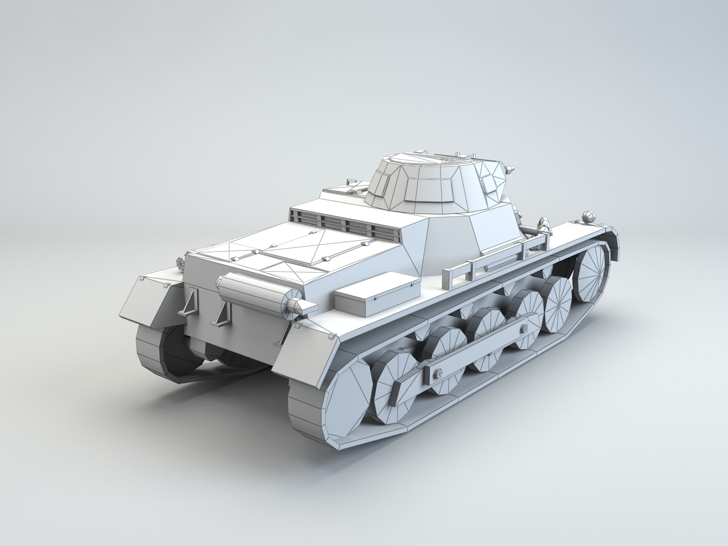 modelo 3d Panzer I Ausf. B Low Poly - TurboSquid 1279413