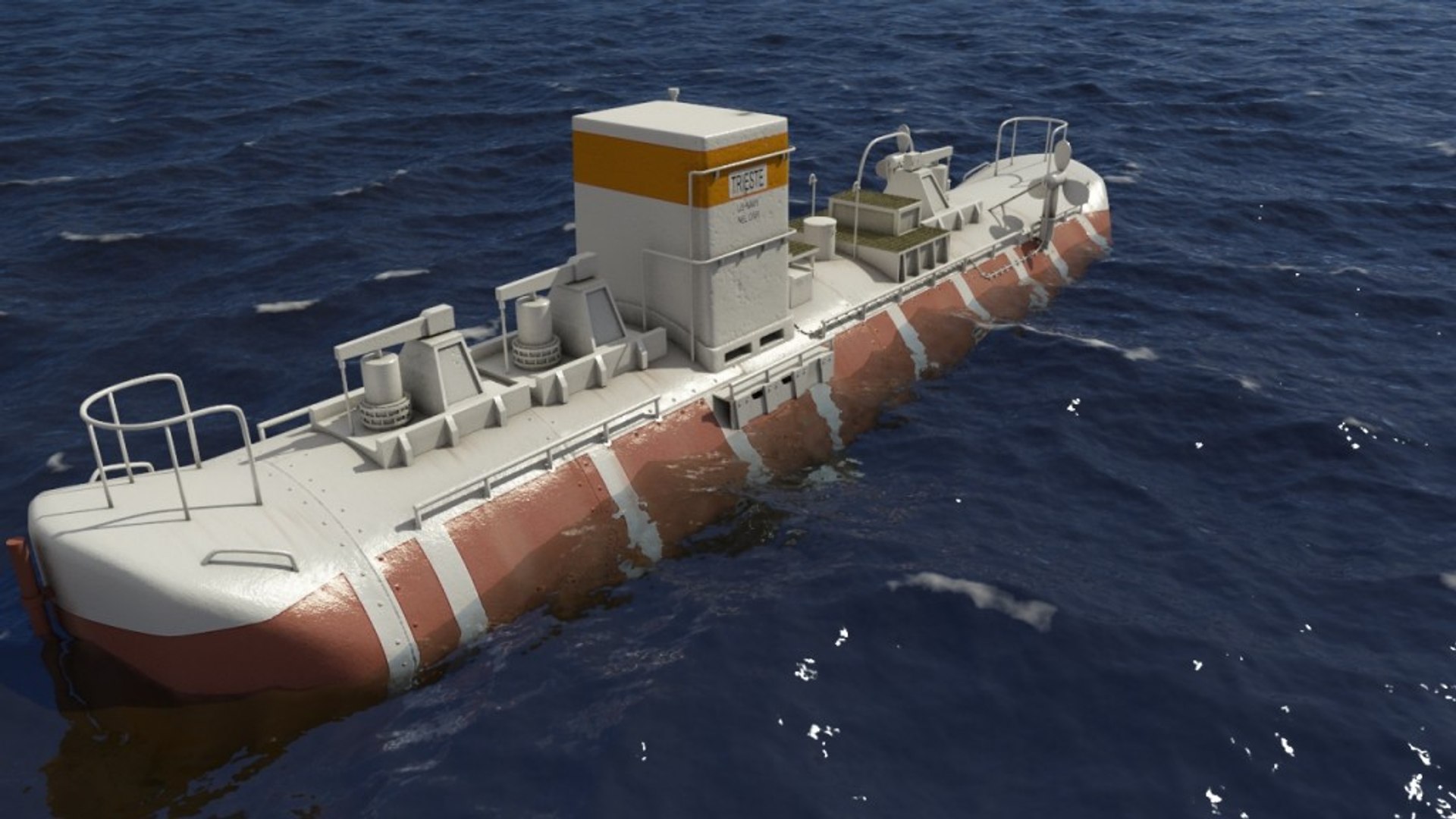 3d bathyscaphe trieste