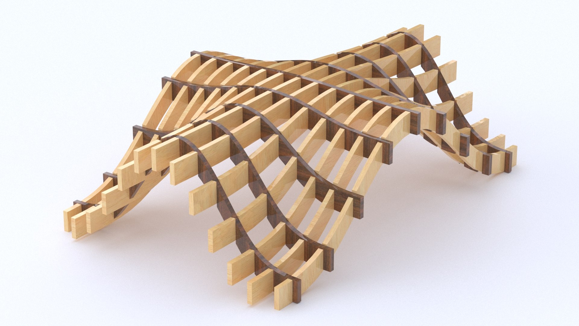 3D Shell Pavilion 03 Beams Model - TurboSquid 2375180