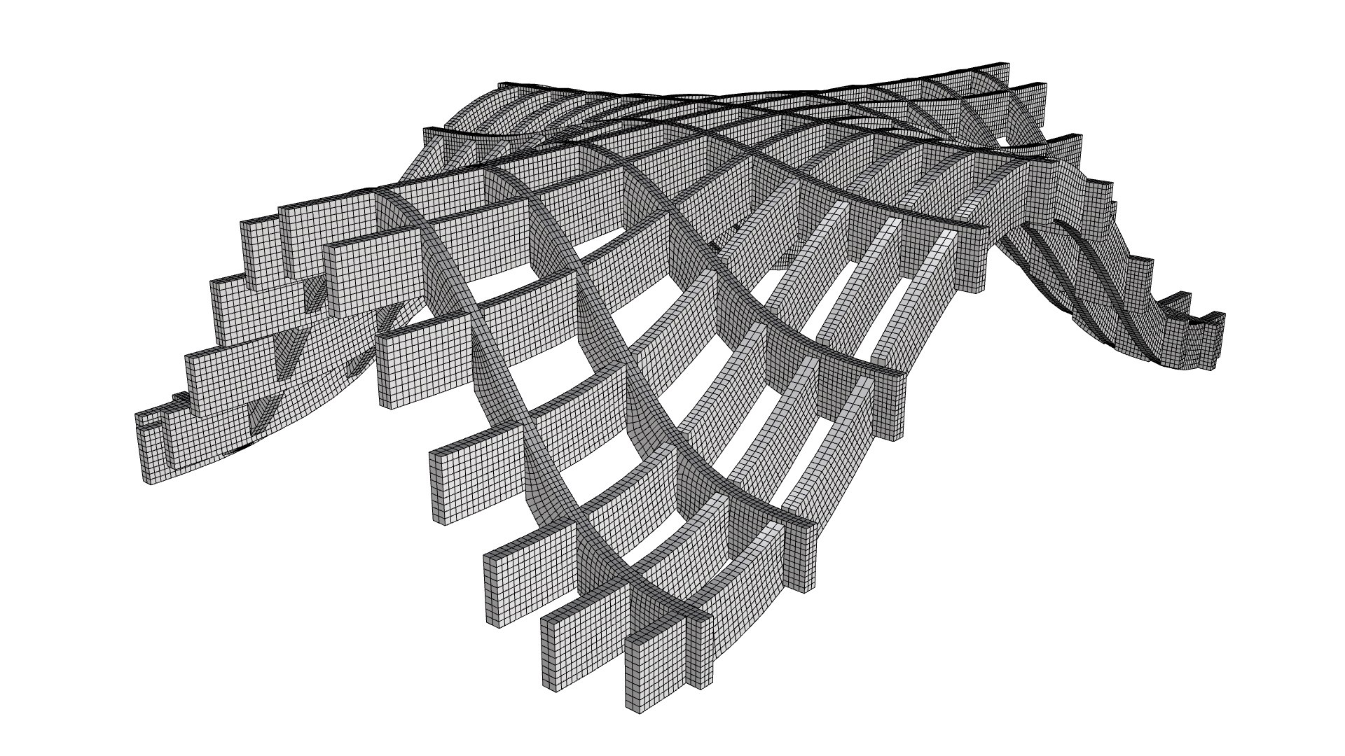 3D Shell Pavilion 03 Beams Model - TurboSquid 2375180
