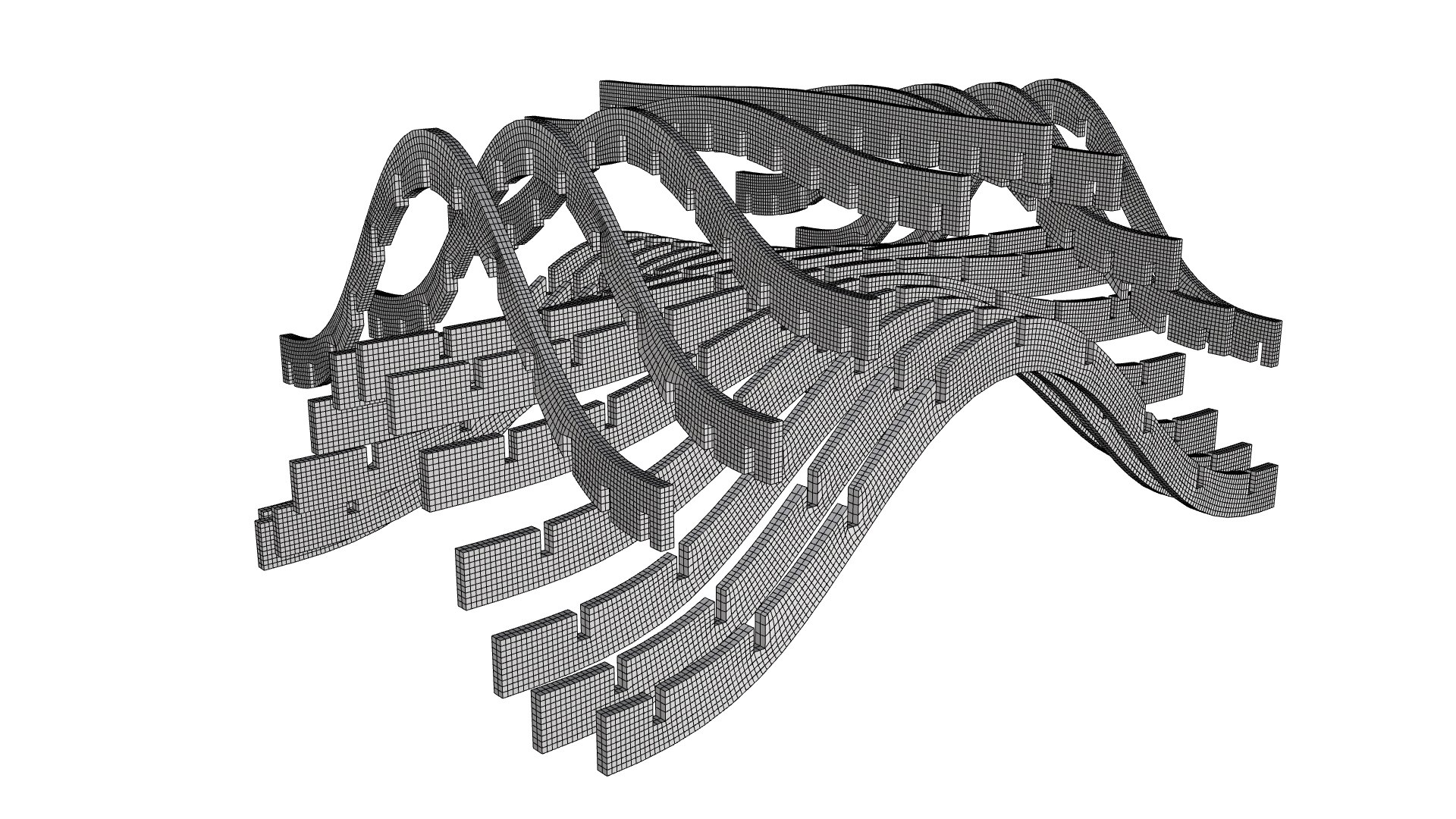 3D Shell Pavilion 03 Beams Model - TurboSquid 2375180
