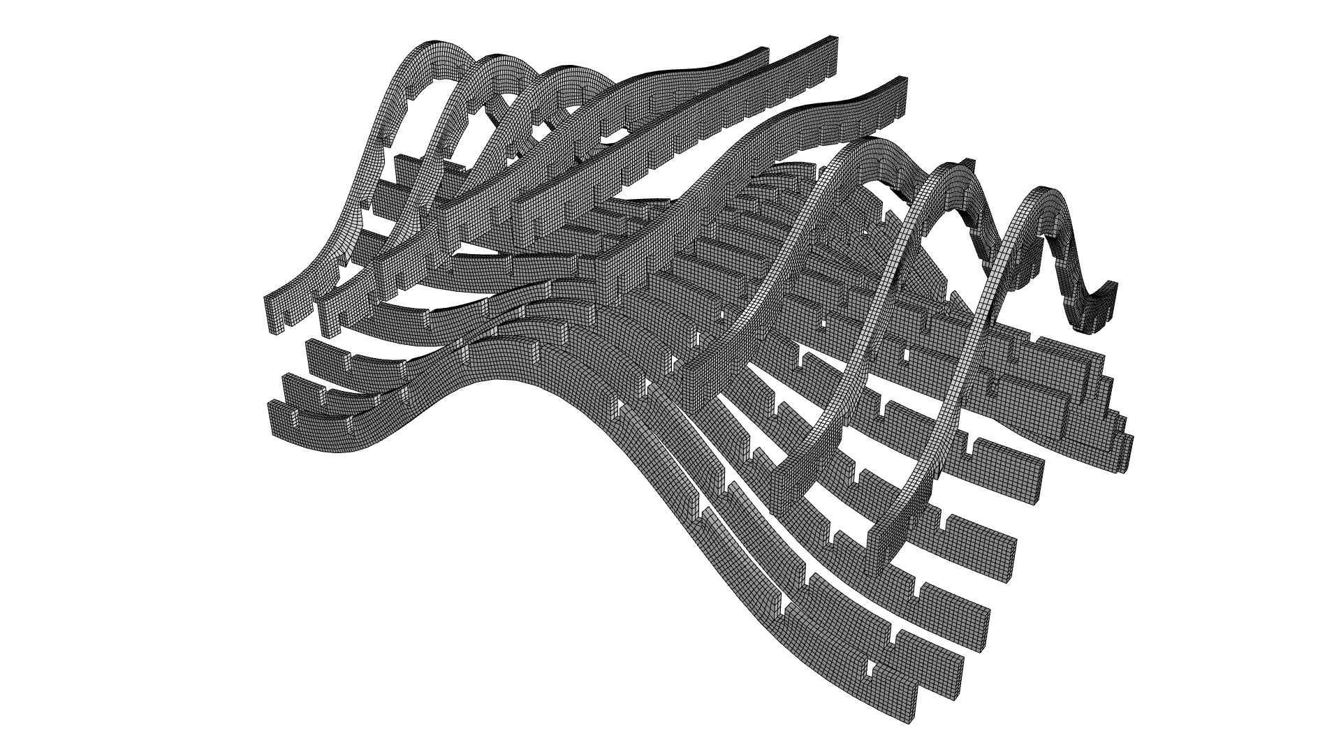 3D Shell Pavilion 03 Beams Model - TurboSquid 2375180