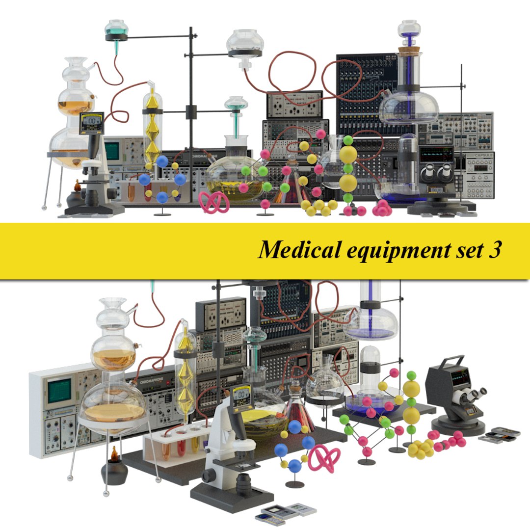3D Model Medical Laboratory Set - TurboSquid 1224300