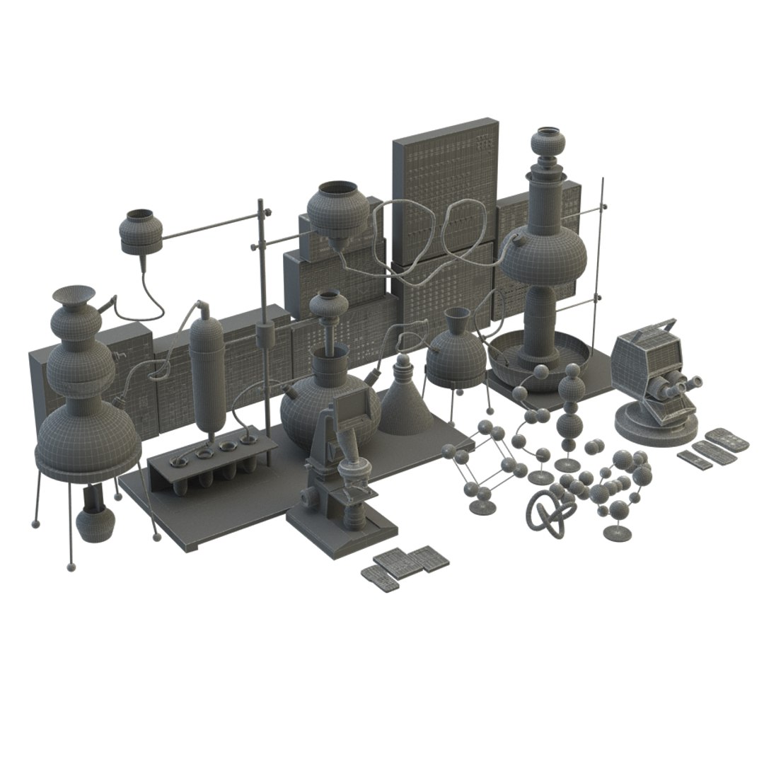 3D Model Medical Laboratory Set - TurboSquid 1224300