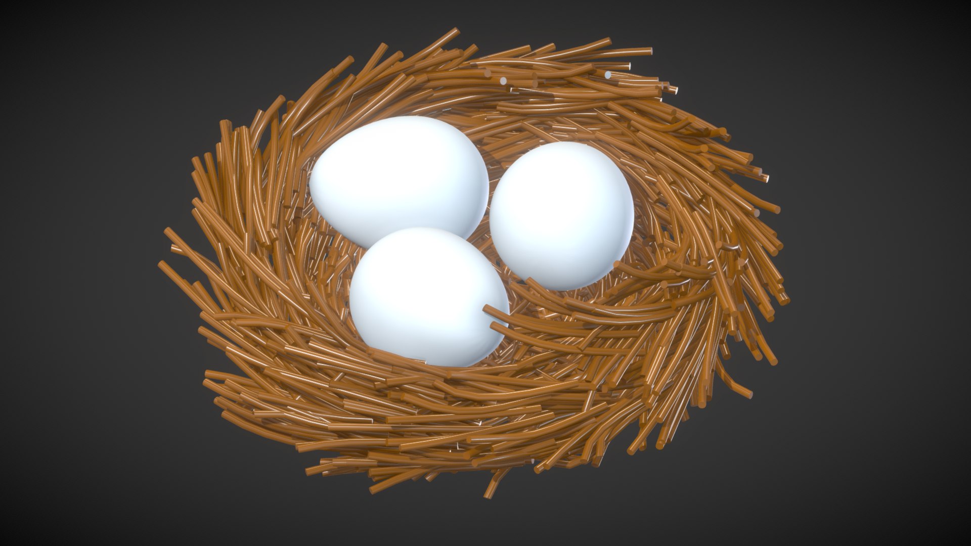 Bird Nest With Eggs 3D Model - TurboSquid 2104248