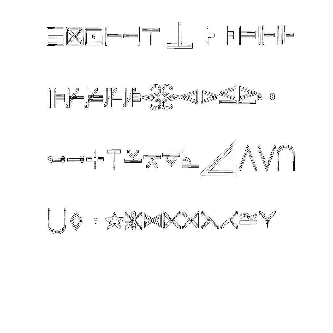 3D Symbols Set13 Cg Cad - TurboSquid 1213633
