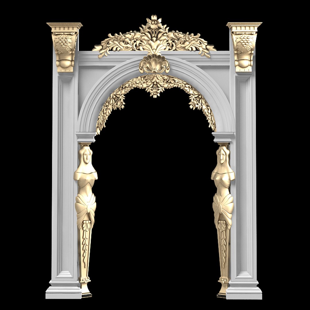 Portico Arcade Baroque 3d Model