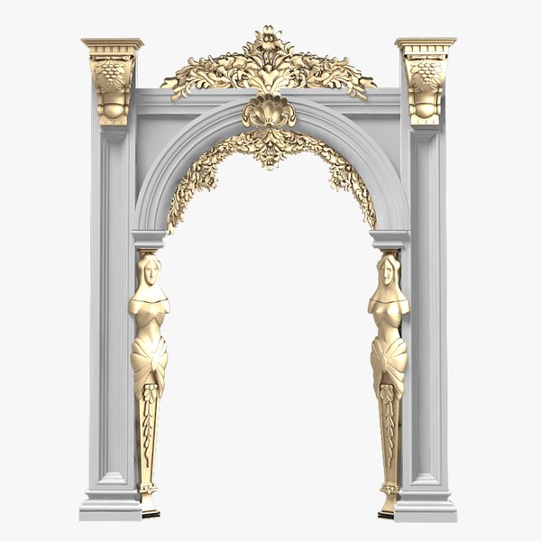 portico arcade baroque 3d model