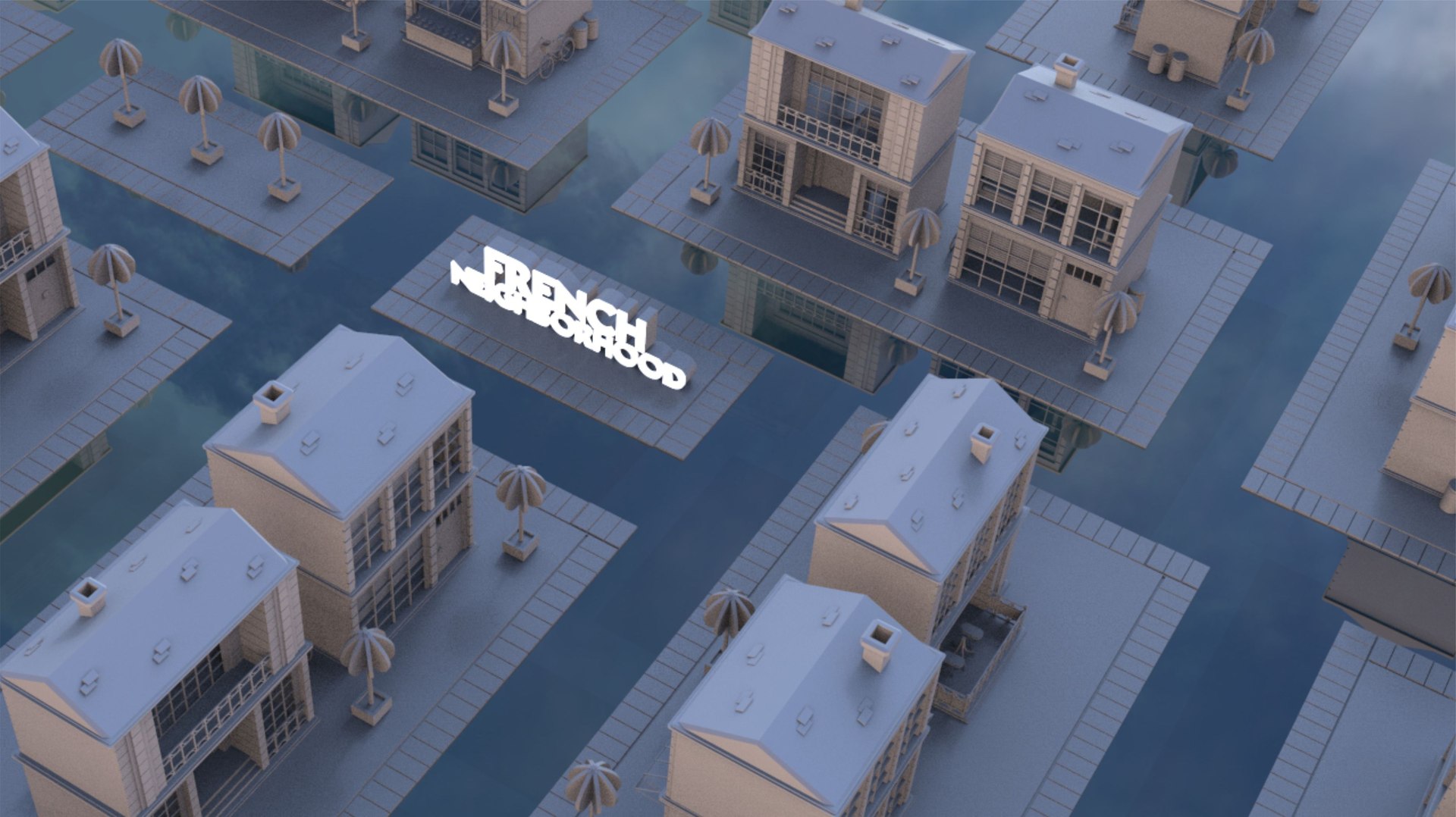 3D French Neighborhood - TurboSquid 2016620