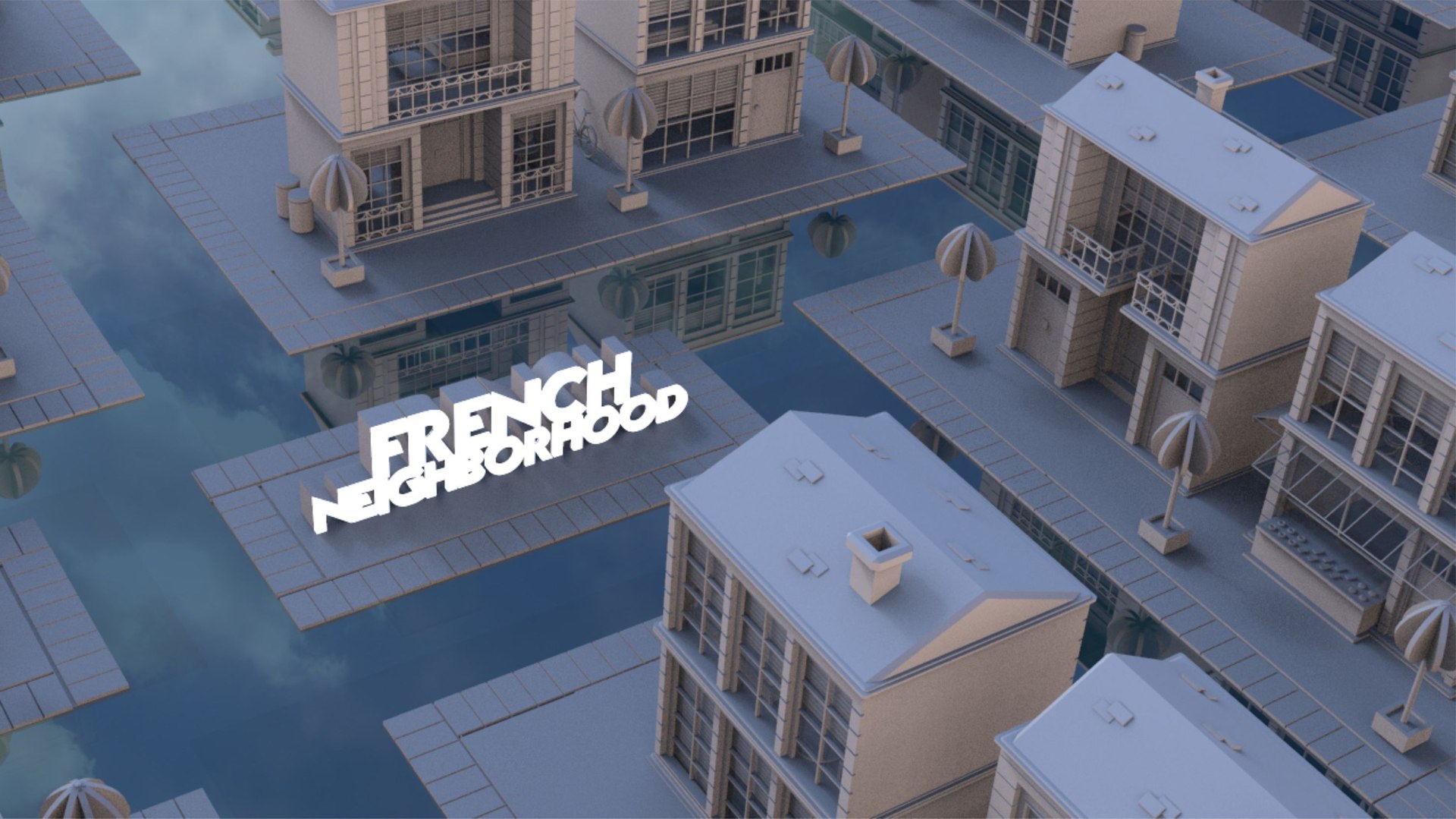 3D French Neighborhood - TurboSquid 2016620