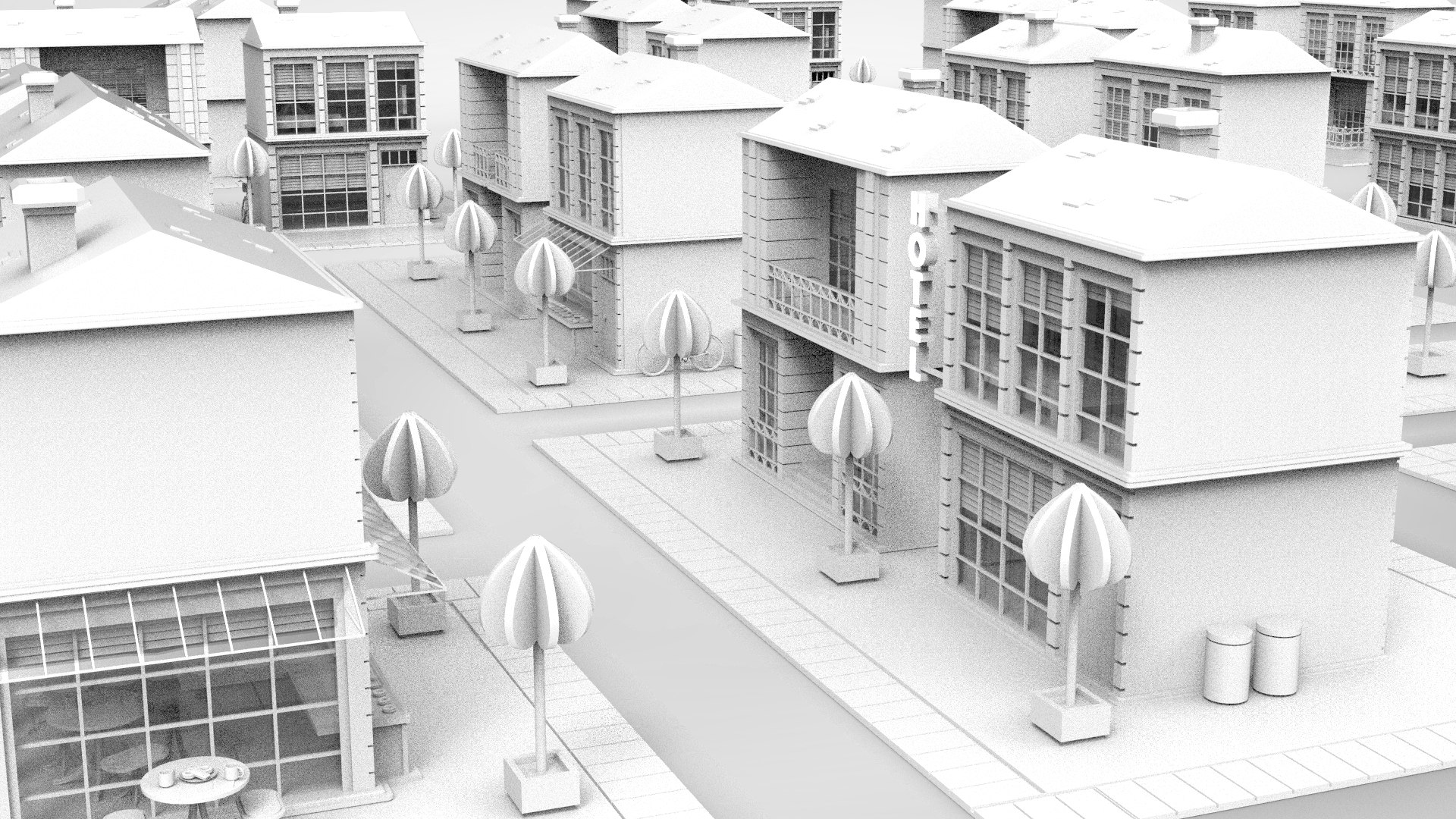 3D French Neighborhood - TurboSquid 2016620