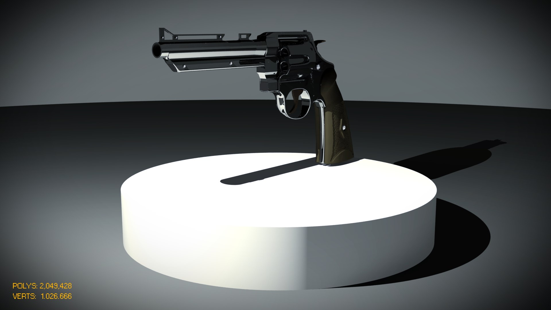 3d model revolver