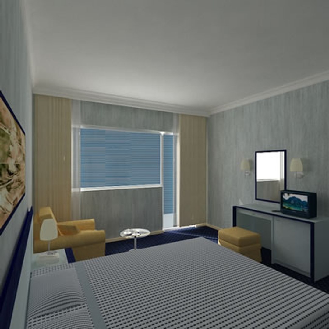 3d Model Hotel Guest Room 03