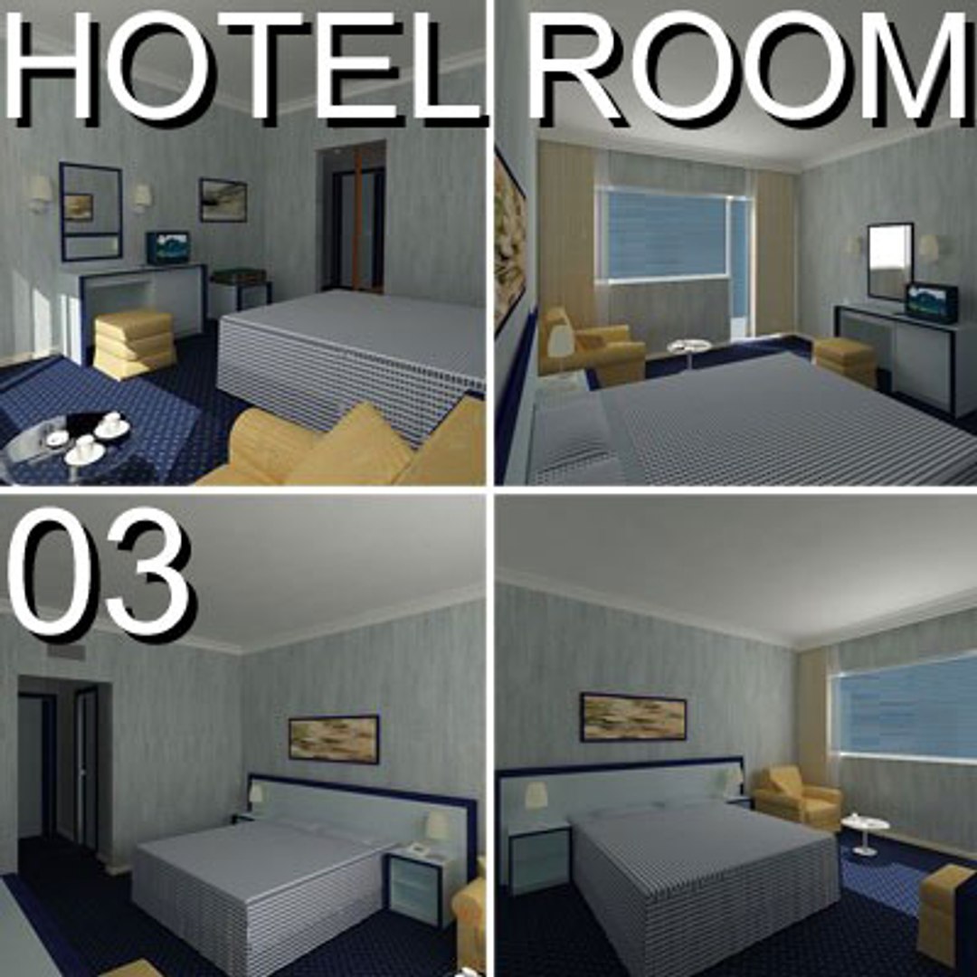 3d Model Hotel Guest Room 03