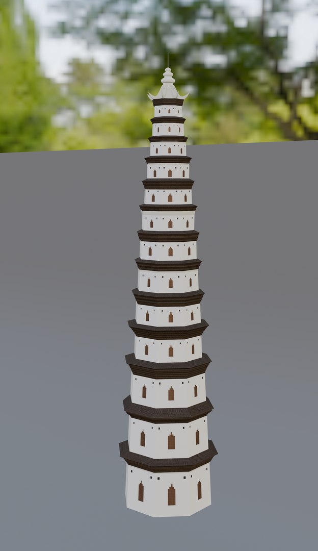 3D Chinese Traditional Tower Model - TurboSquid 2202783