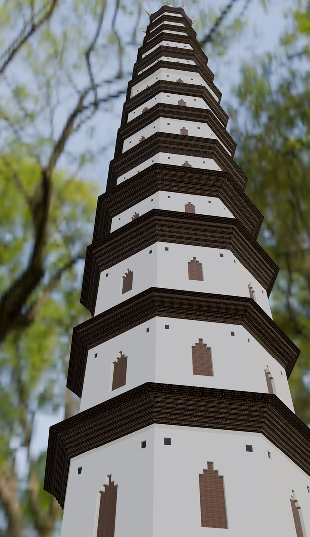 3D Chinese Traditional Tower Model - TurboSquid 2202783