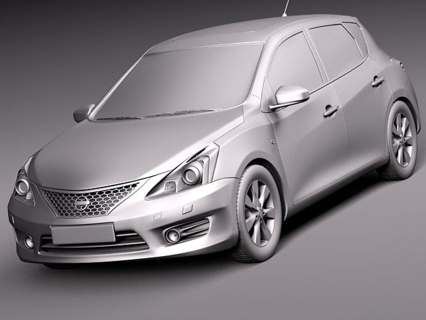 3d Nissan Tiida Versa 2013