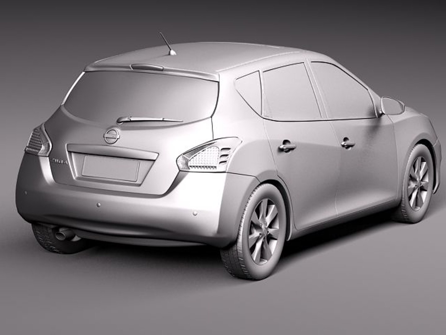 3d Nissan Tiida Versa 2013