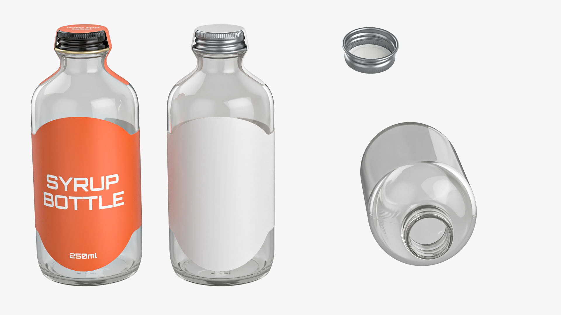 3D Syrup Bottle 250ml Model - TurboSquid 2270313