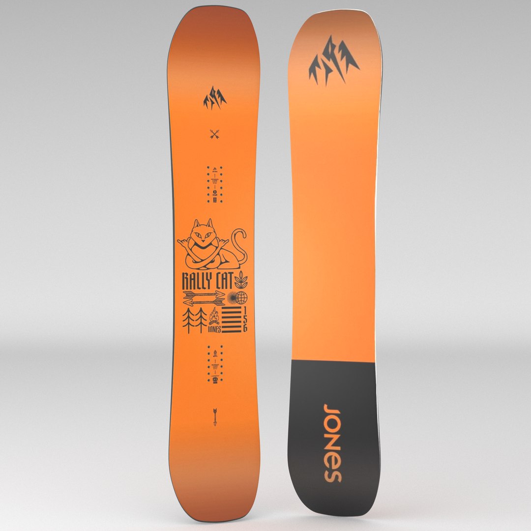 3D Snowboard Jones Rally Cat Orang 2025 Model - TurboSquid 2334359