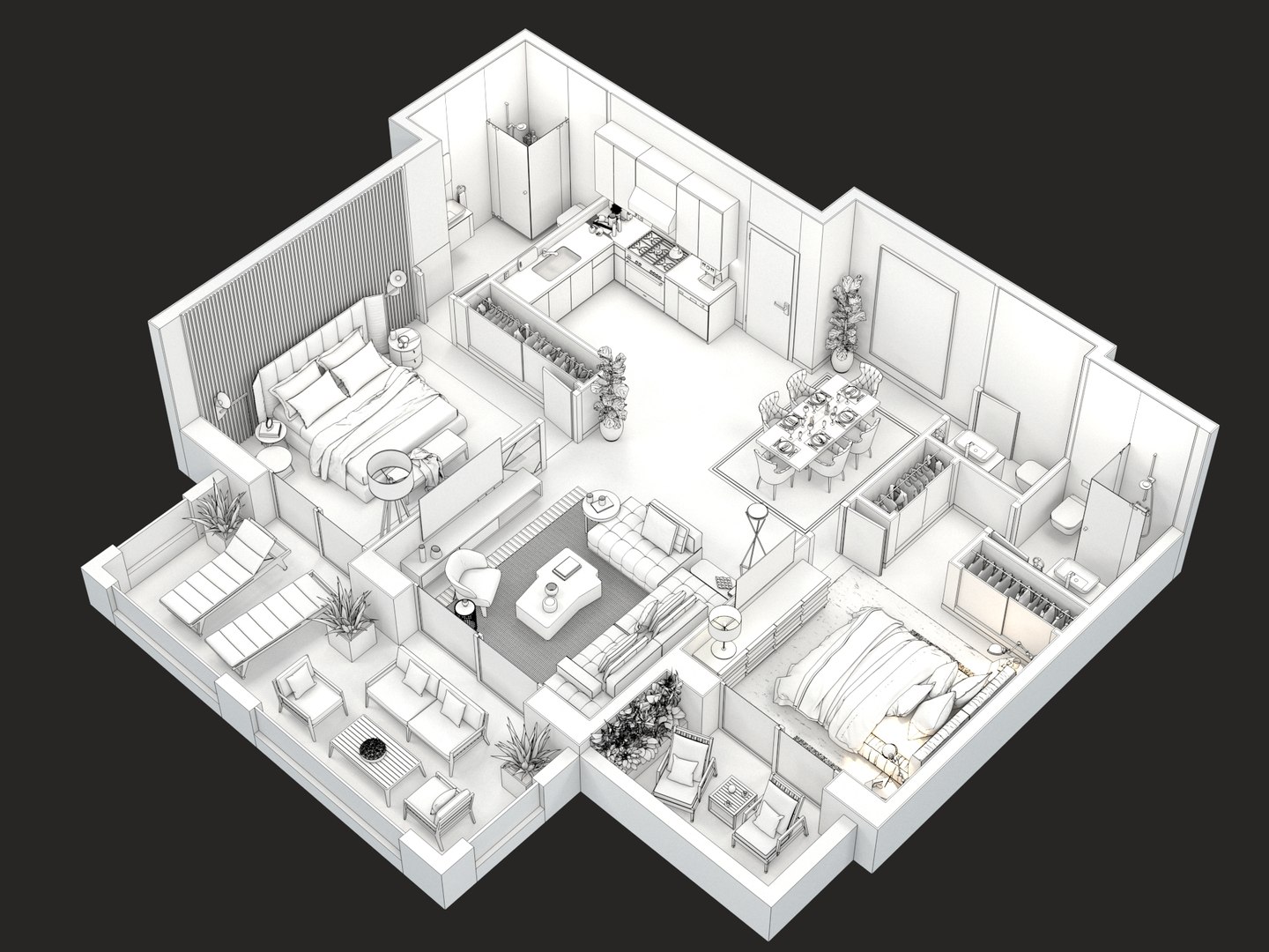 FLOORPLANS COLLECTION 1 Model - TurboSquid 2162473