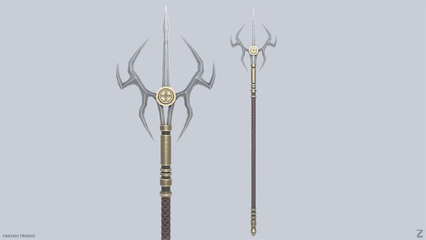 modelo 3d tridente de fantasía - TurboSquid 2237318