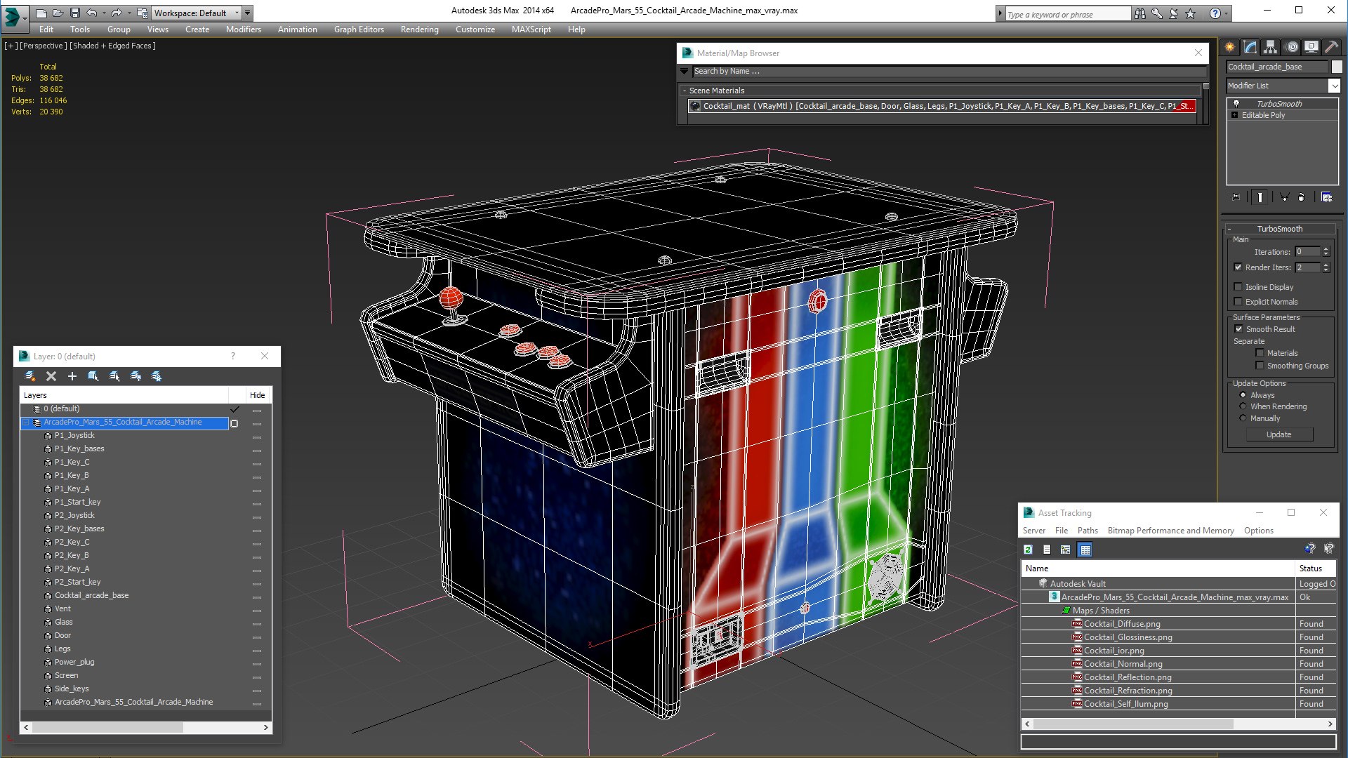 ArcadePro Mars 55 Cocktail Arcade Machine 3D model - TurboSquid 1736977