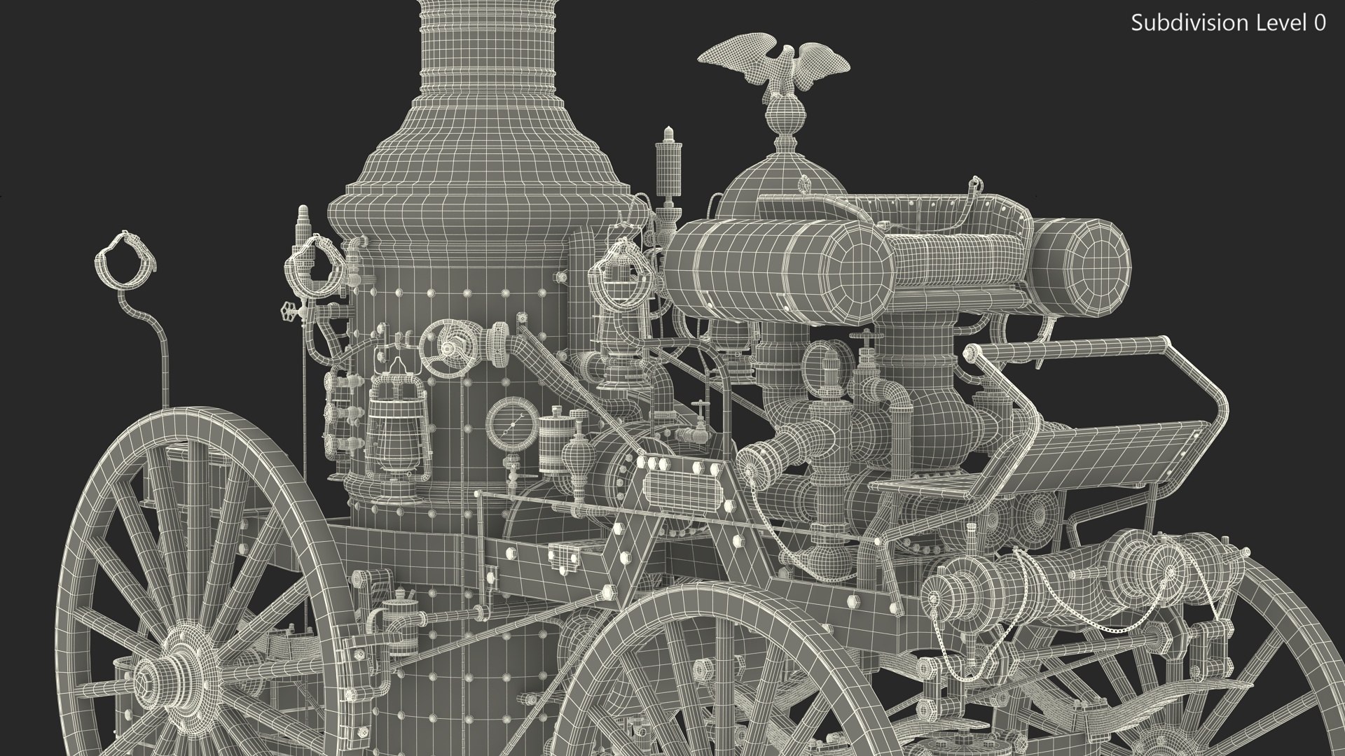 3D Steam Fire Engine Horse Drawn 1894 - TurboSquid 2351944