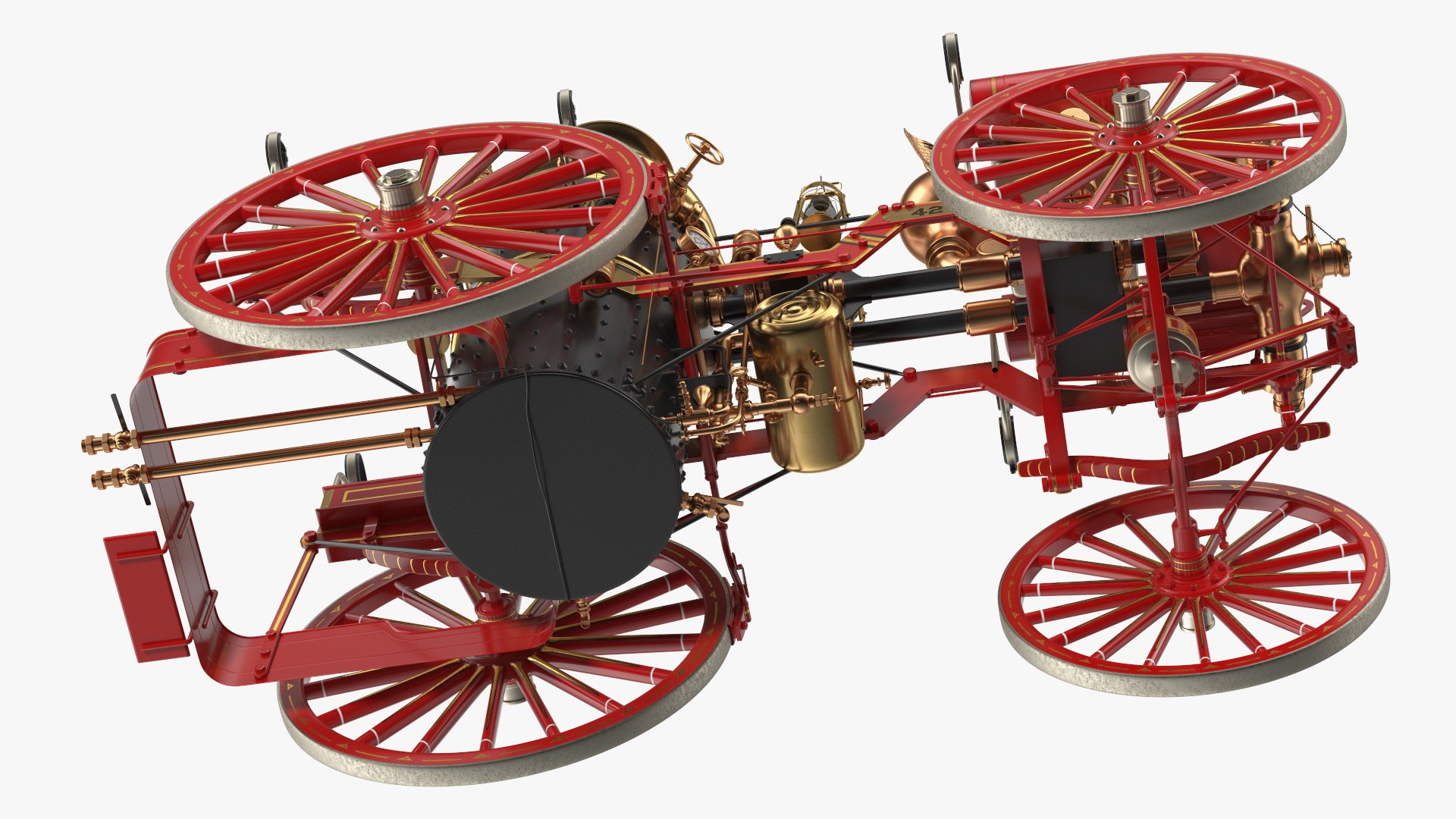 3D Steam Fire Engine Horse Drawn 1894 - TurboSquid 2351944