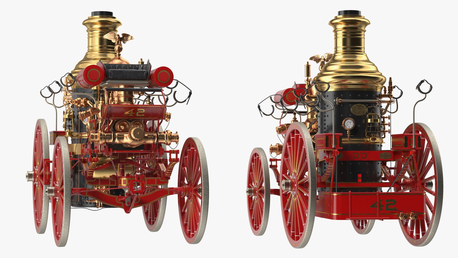 3D Steam Fire Engine Horse Drawn 1894 - TurboSquid 2351944