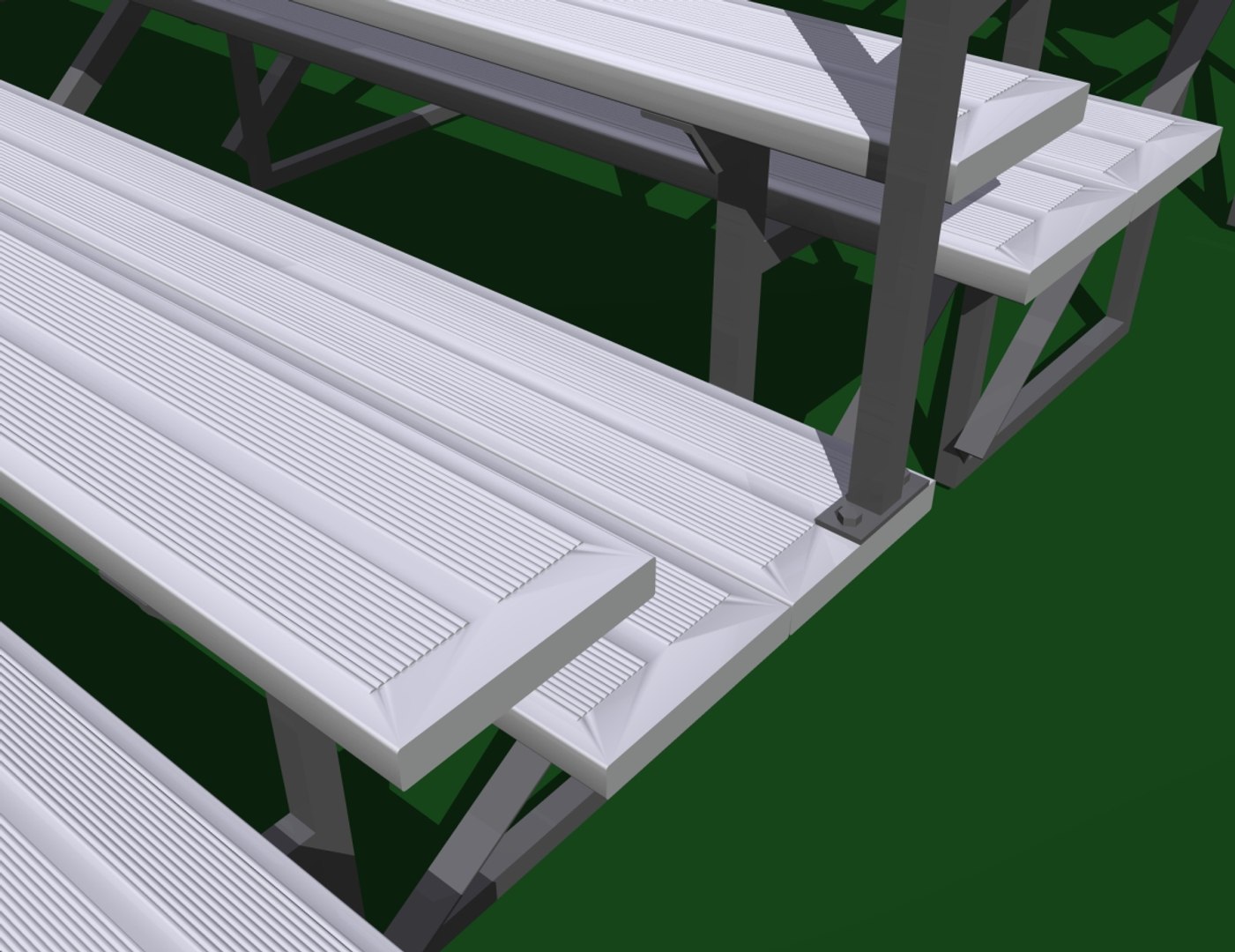 3d Bleacher Seats Sporting Model