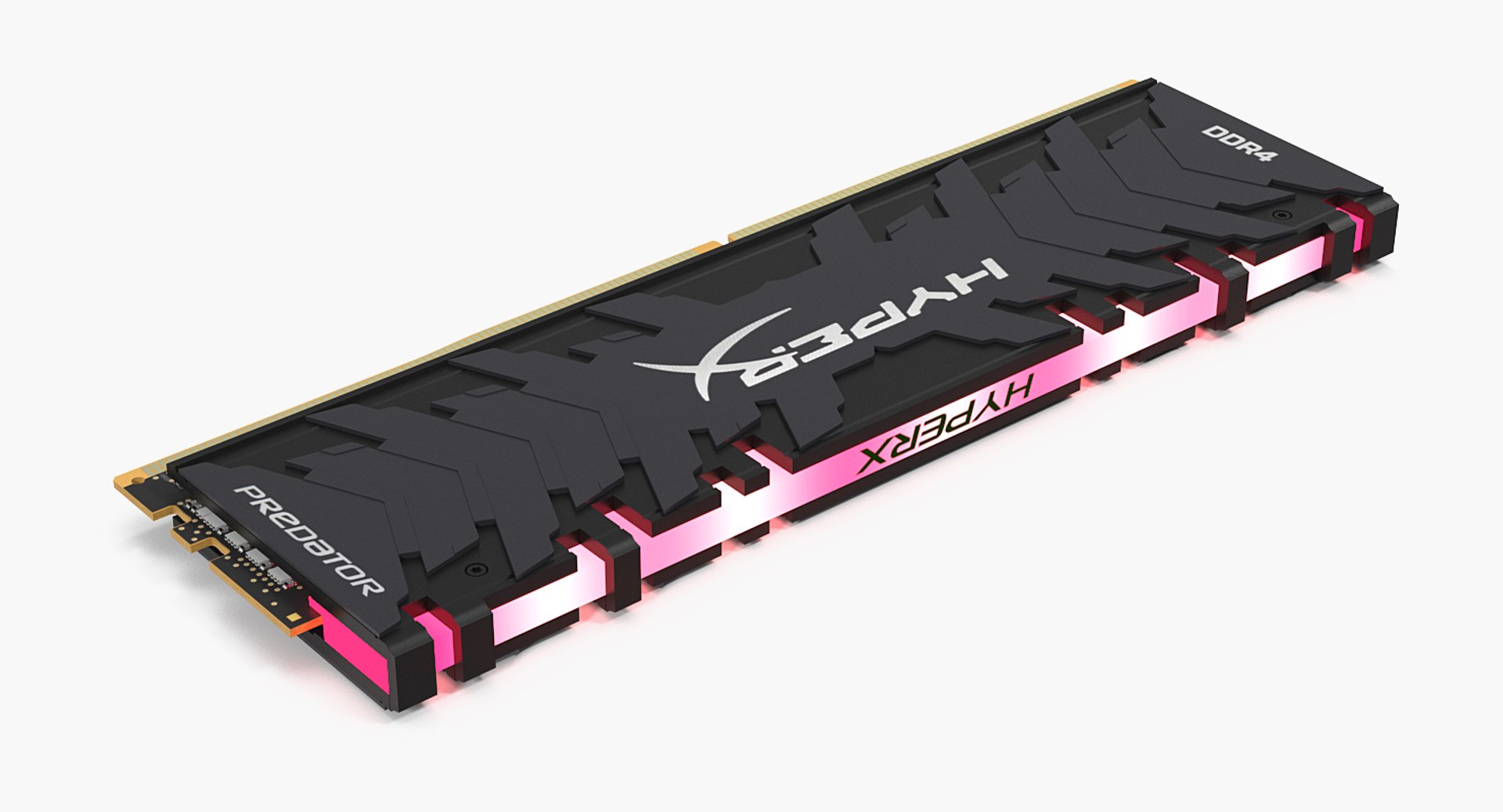 Ddr4 Red Kingston Hyperx 3D Model - TurboSquid 1430432