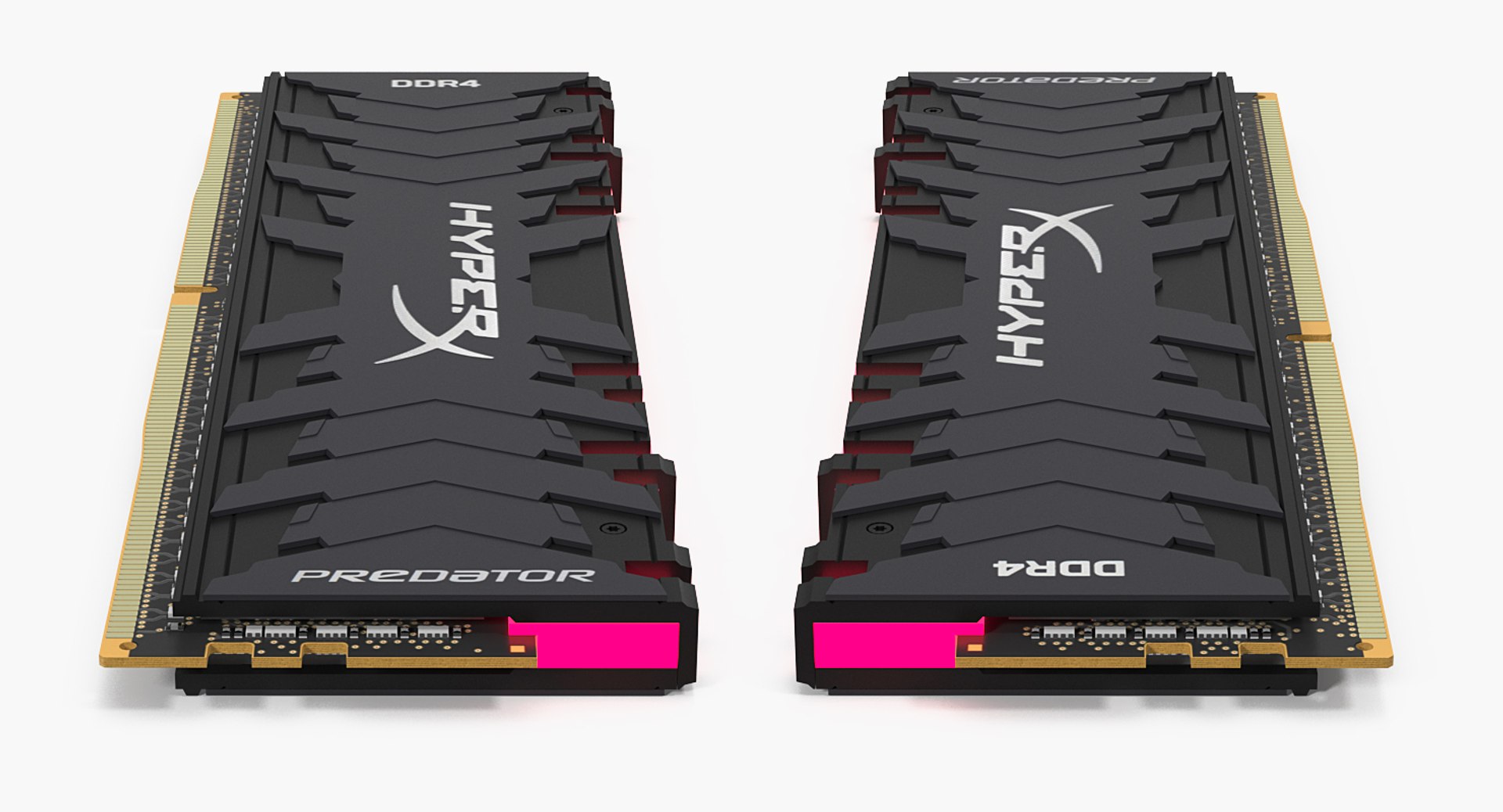 Ddr4 Red Kingston Hyperx 3D Model - TurboSquid 1430432