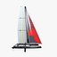 3d Model Of Catamaran Class Ac 45