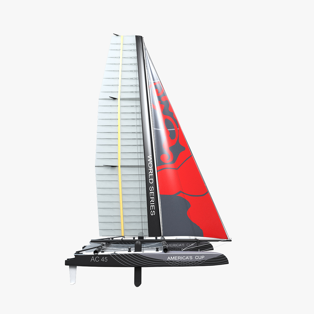 3d model of catamaran class ac 45