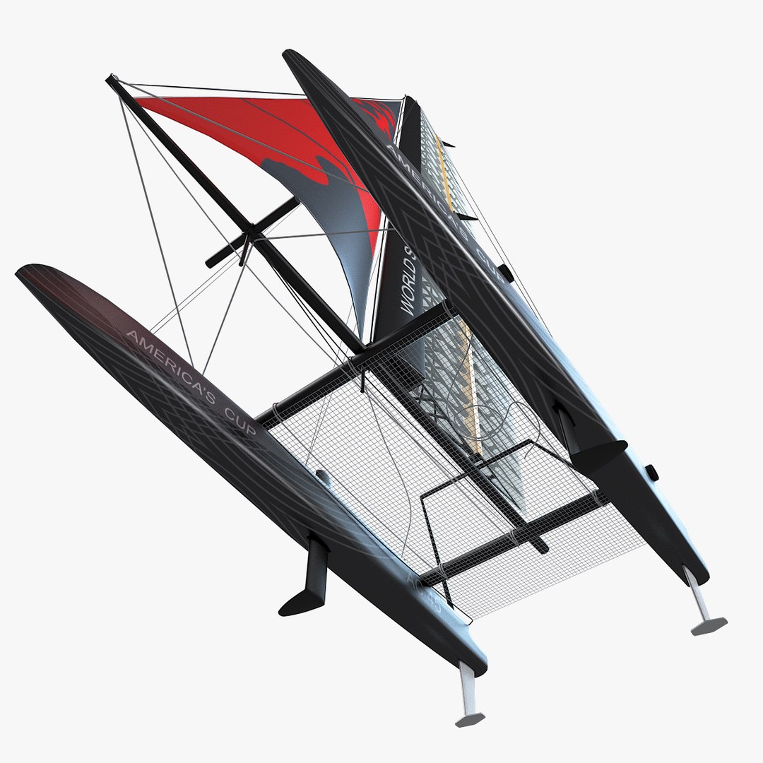 3d Model Of Catamaran Class Ac 45