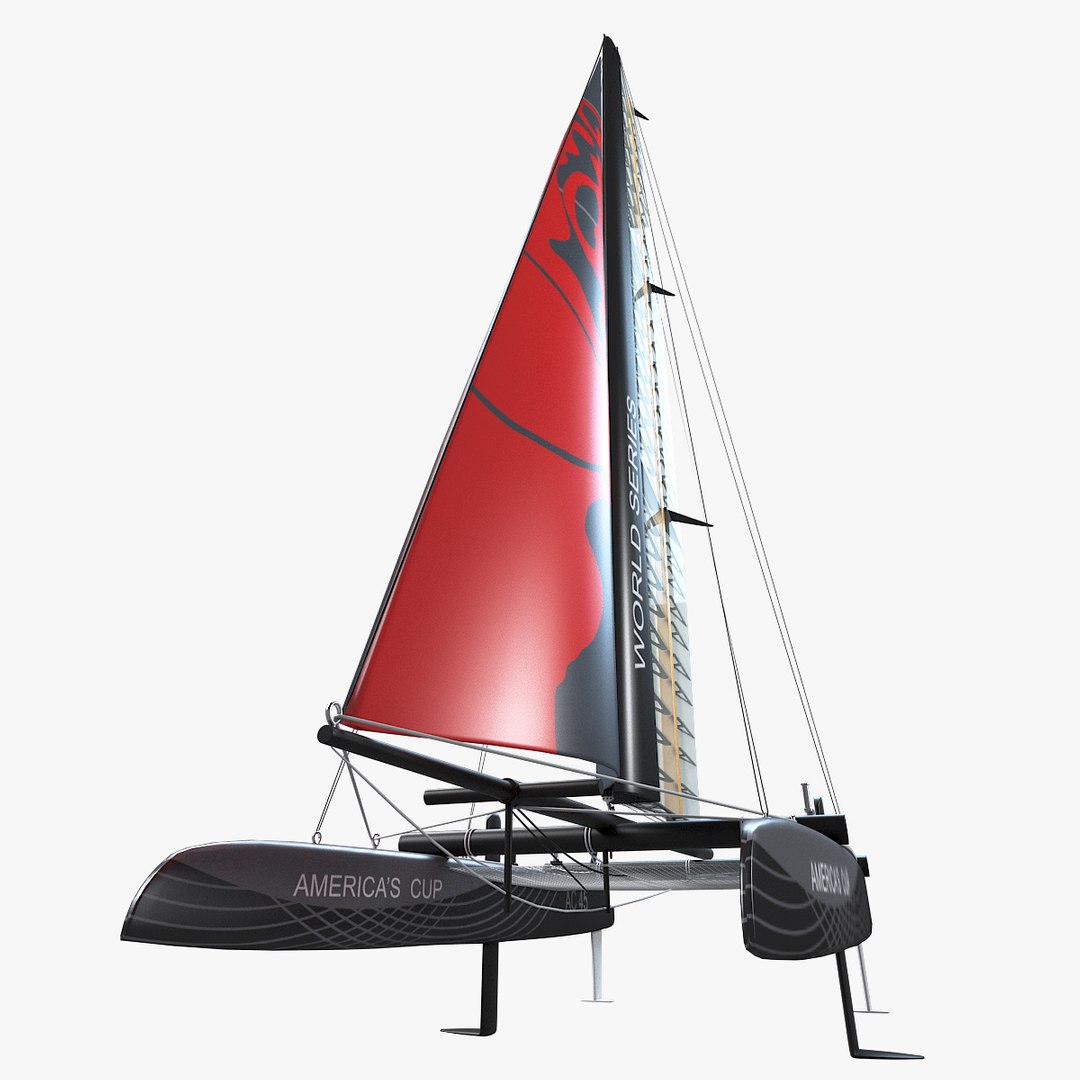 3d Model Of Catamaran Class Ac 45