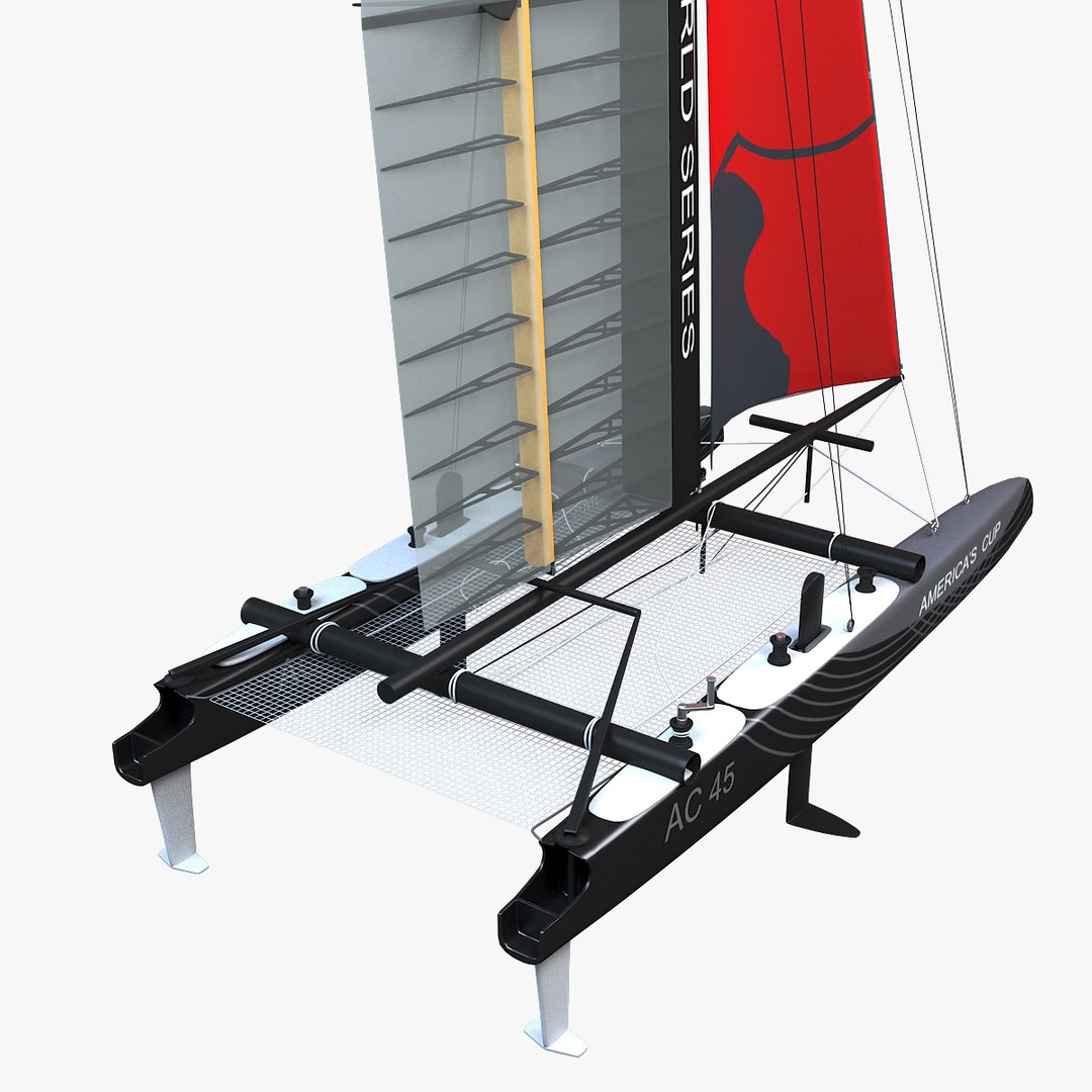 3d Model Of Catamaran Class Ac 45