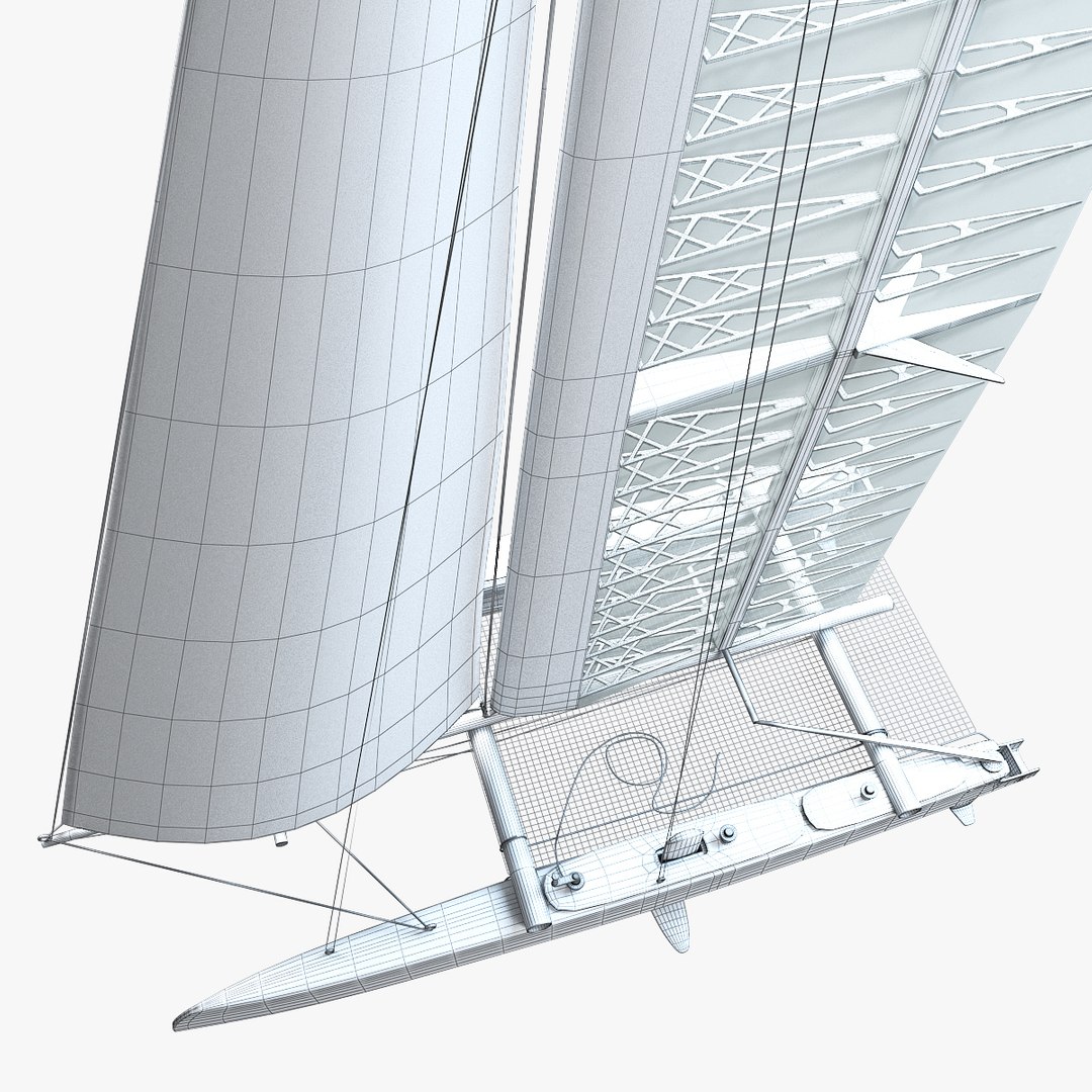 3d Model Of Catamaran Class Ac 45