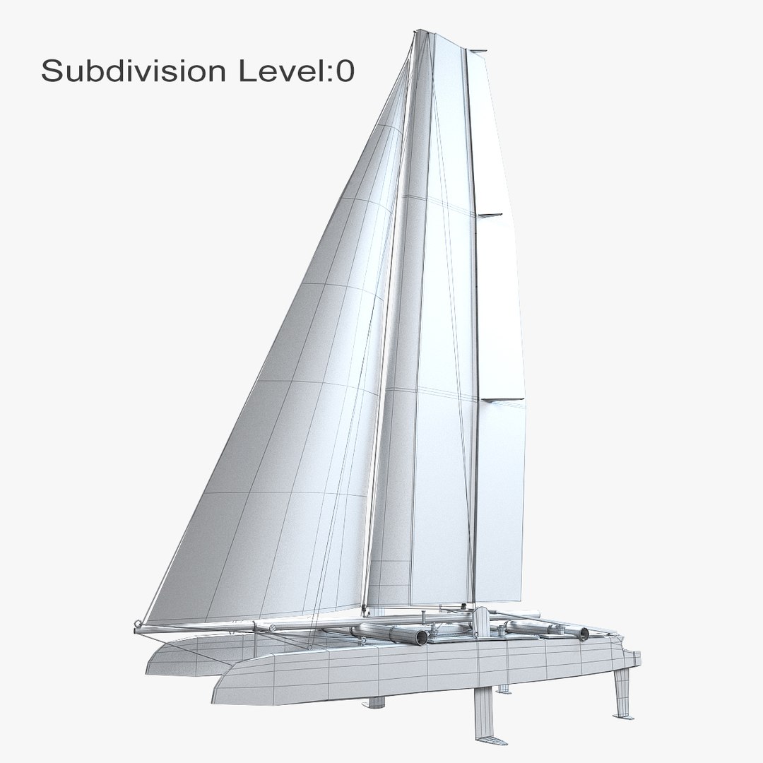 3d Model Of Catamaran Class Ac 45