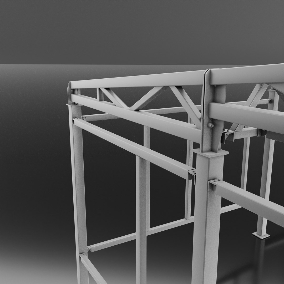 Industrial Metal Building 3D Model - TurboSquid 2242207