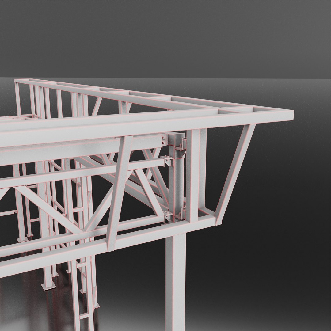 Industrial Metal Building 3D Model - TurboSquid 2242207