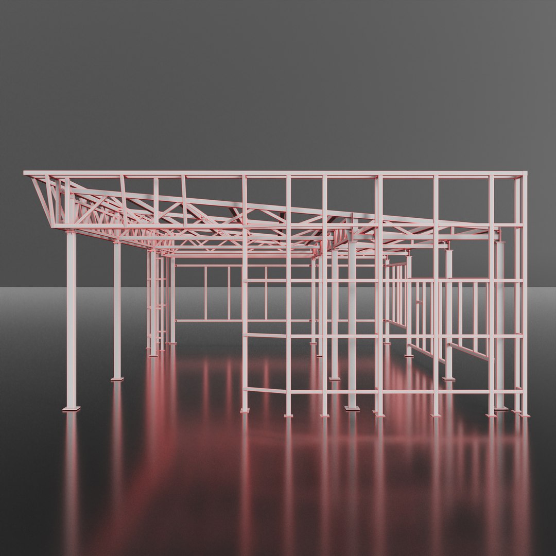 Industrial Metal Building 3D Model - TurboSquid 2242207